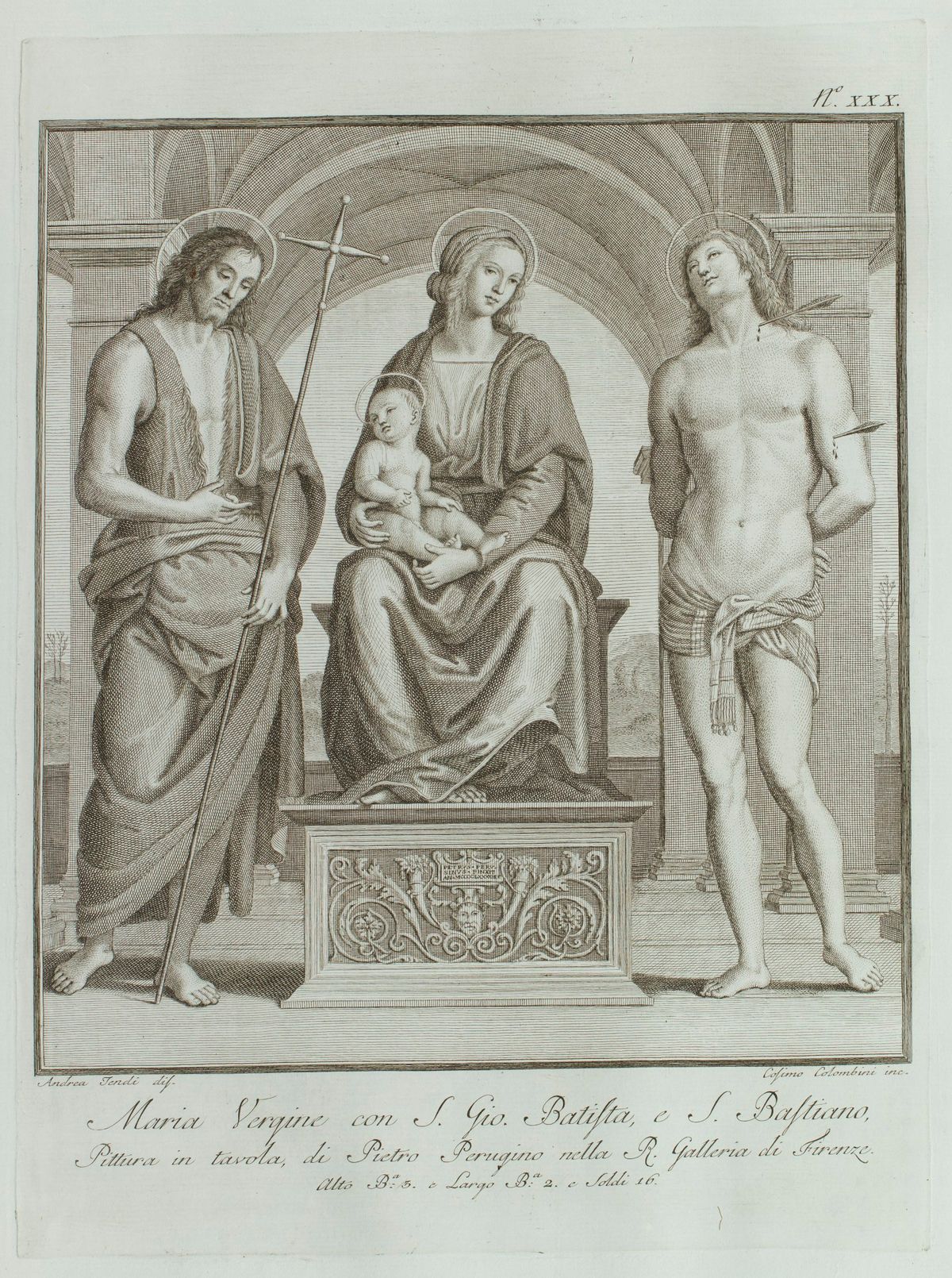 The Virgin and Child, with John the Baptist and St Sebastian | Works of ...