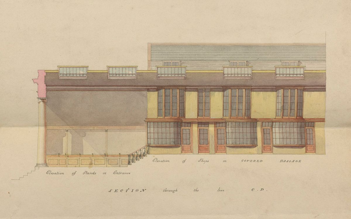 Design, unexecuted, for Burlington Arcade, Piccadilly, Westminster ...