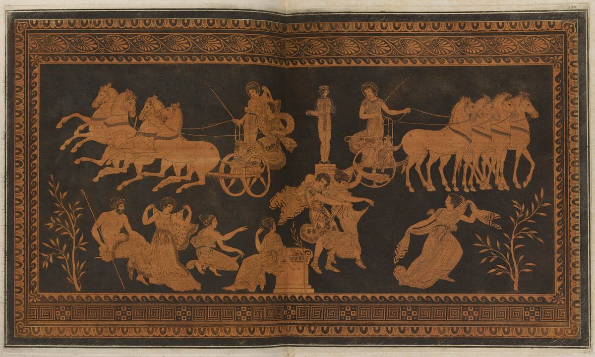 The Meidias Hydria: The rape of the daughter of Leucippus by the ...