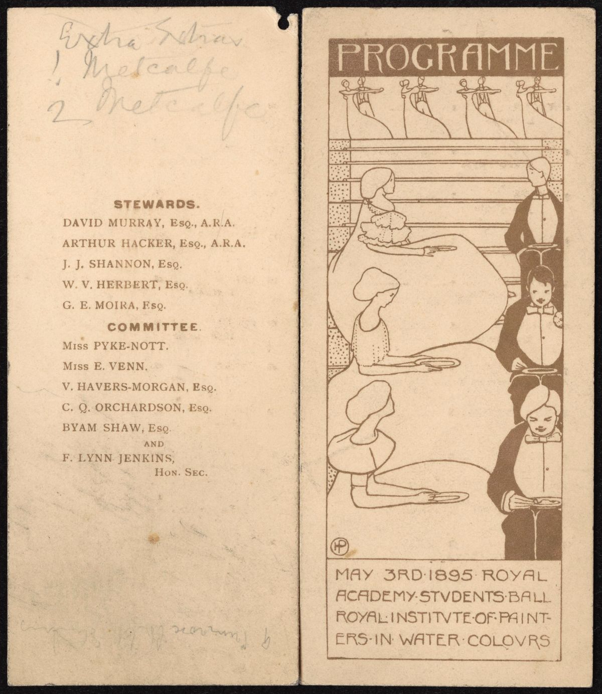Dance card for the Royal Academy Students' Ball | Archives | RA ...