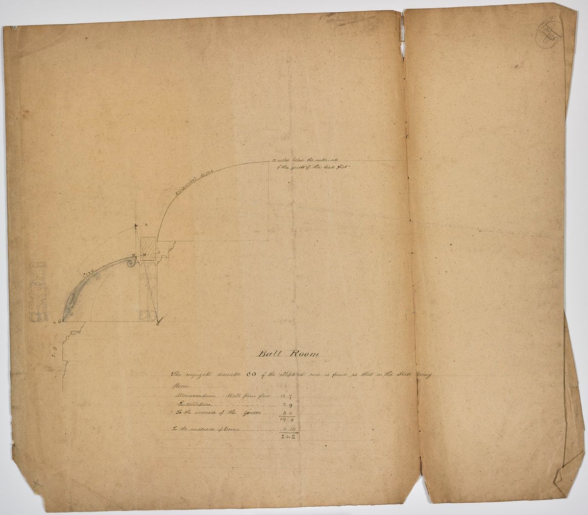 Working drawing for Burlington House, Piccadilly, Westminster, London ...