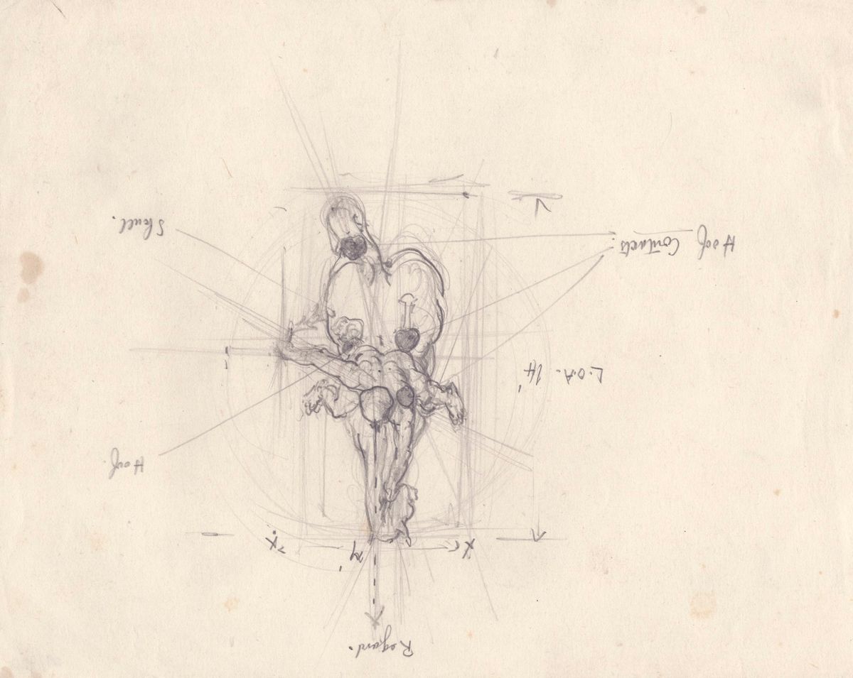 Drawing for 'Kronos' (viewed from above) | Works of Art | RA Collection ...