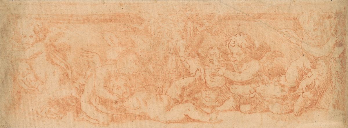 Putti with garlands | Works of Art | RA Collection | Royal Academy of Arts