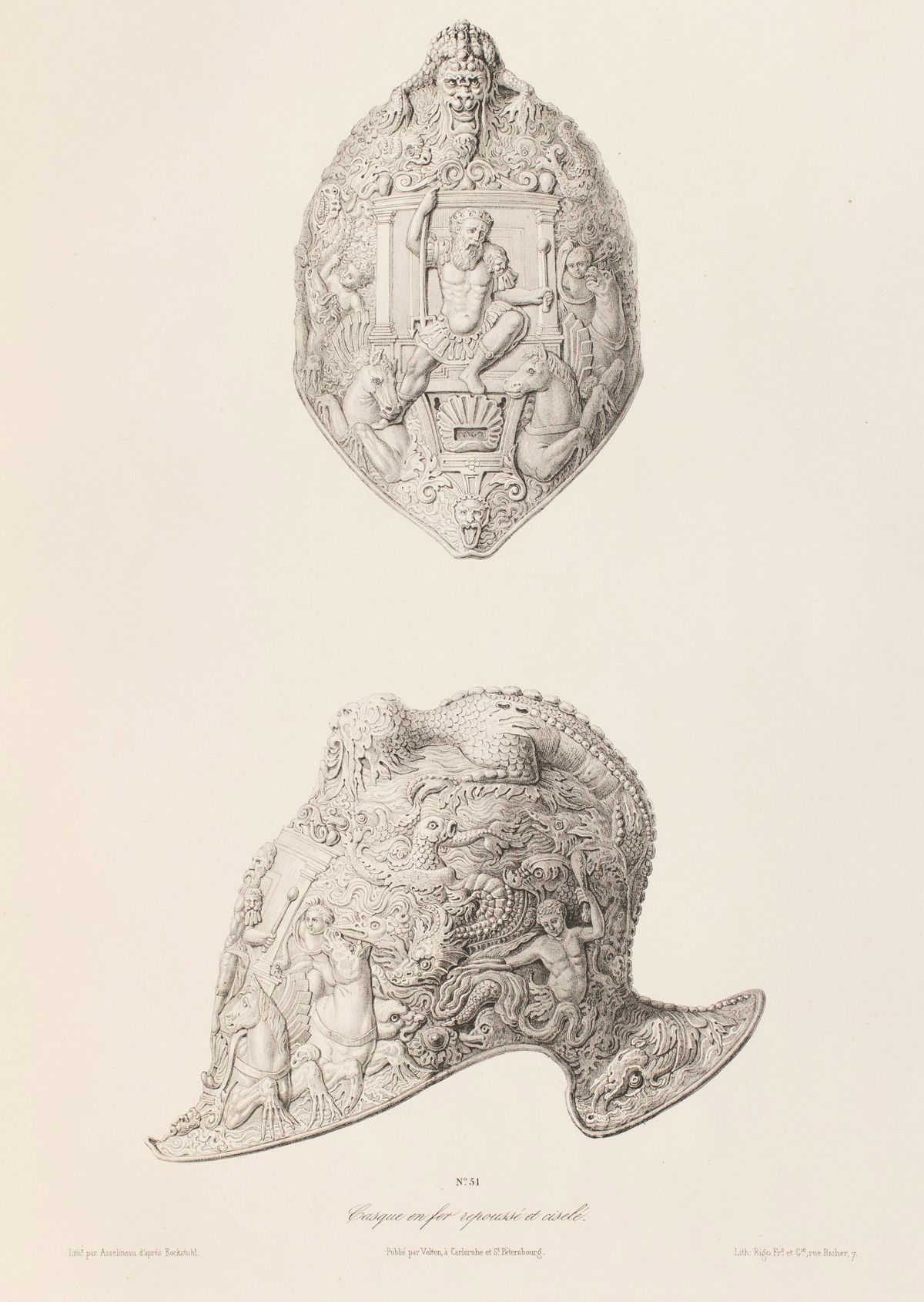 Helmet of repoussé and chased iron | Works of Art | RA Collection ...