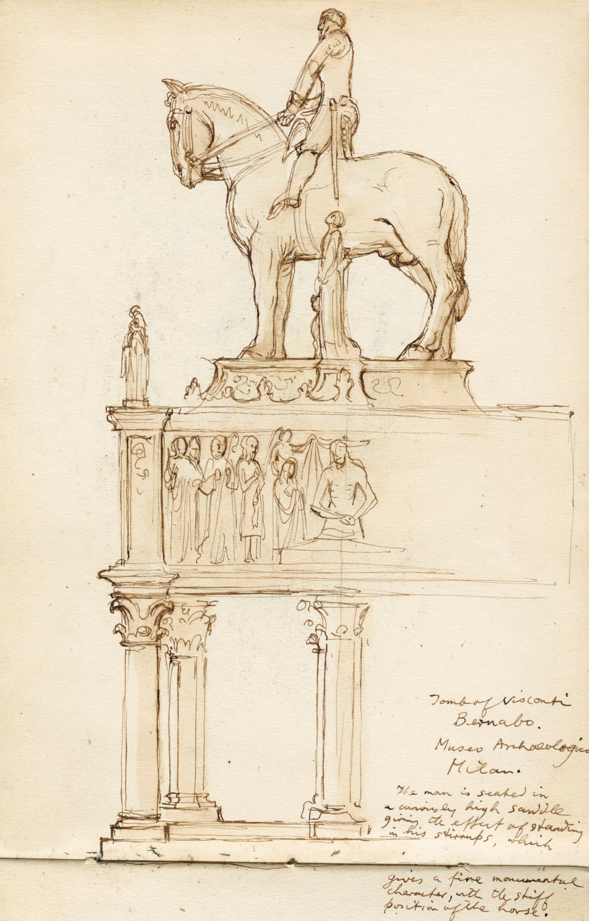 A drawing of the tomb of Bernabò Visconti, Milan | Works of Art | RA ...