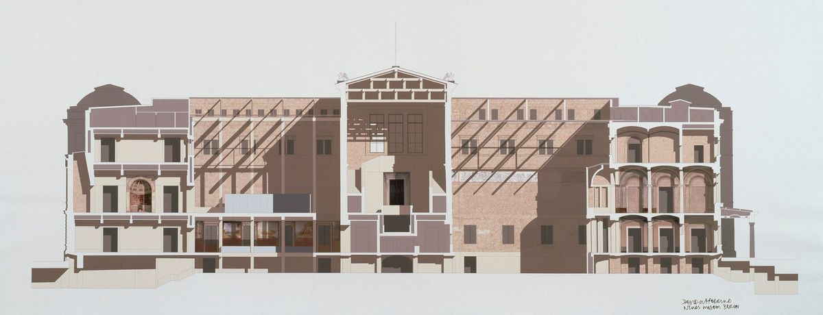 Neues Museum, Berlin, Germany: longitudinal section | Works of Art | RA ...